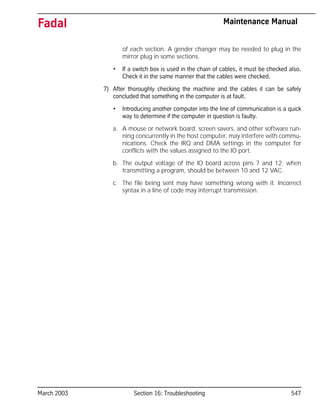 Fadal Troubleshooting Maintenance Manual | PDF