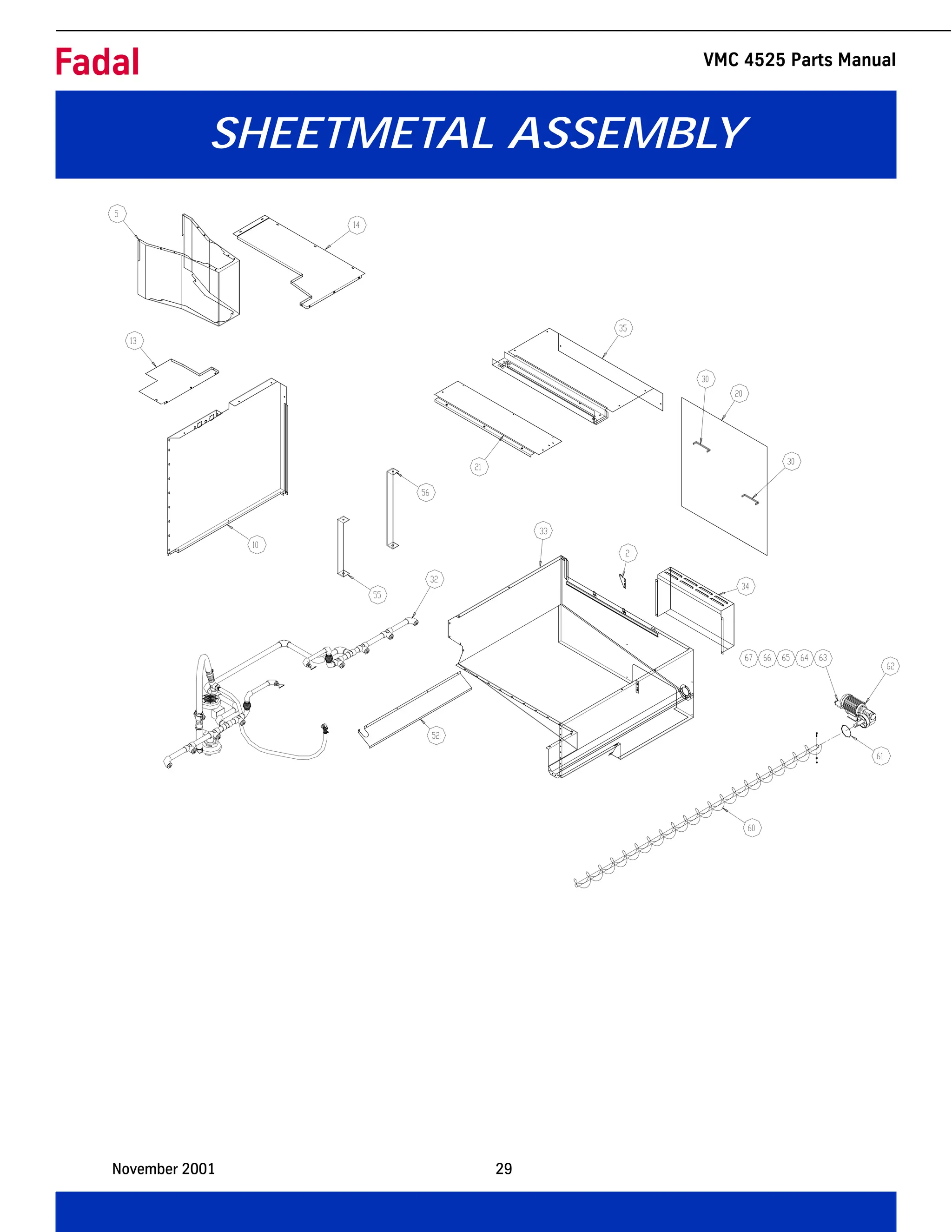 Fadal VMC 4525 MODEL Parts Manual | PDF