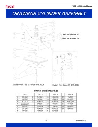 Fadal VMC 4525 MODEL Parts Manual | PDF