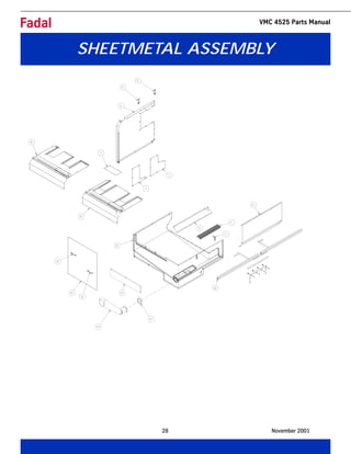 Fadal VMC 4525 MODEL Parts Manual | PDF