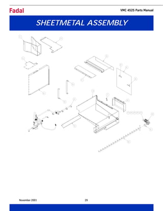 Fadal VMC 4525 MODEL Parts Manual | PDF