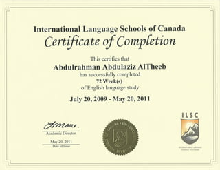 ILSC Certificate - High | PDF