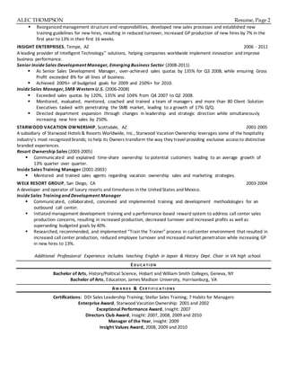 Alec Thompson Career resume | DOCX