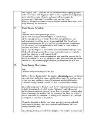 Fad diets lesson plan | DOC