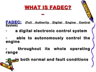 Fadec full authority digital engine control-final | PPT
