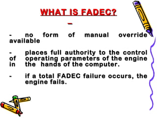 Fadec full authority digital engine control-final | PPT