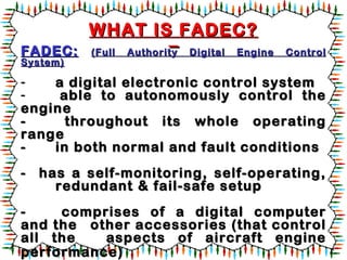 Fadec- full authority digital engine control-latest | PPT