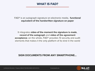 FAD® | Autograph signature on electronic media | PPT