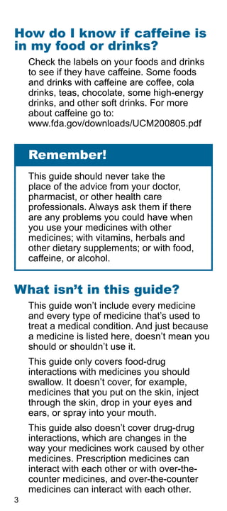 NCL Food and Drug Interactions Brochure | PDF