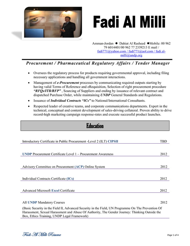 Fadi Al Milli Resume | PDF