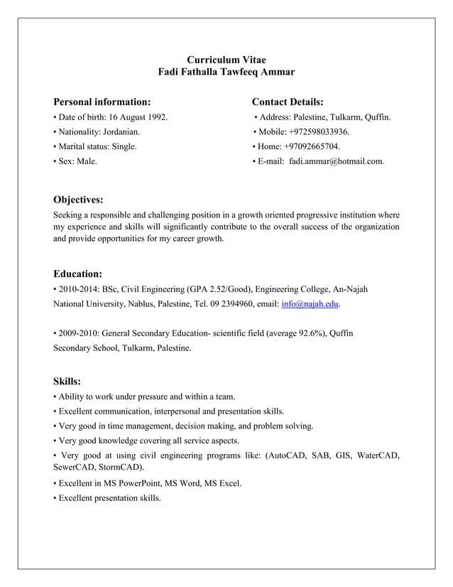 Fadi fathalla cv | PDF