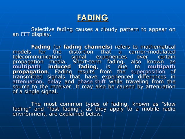 Fading Seminar | PPT