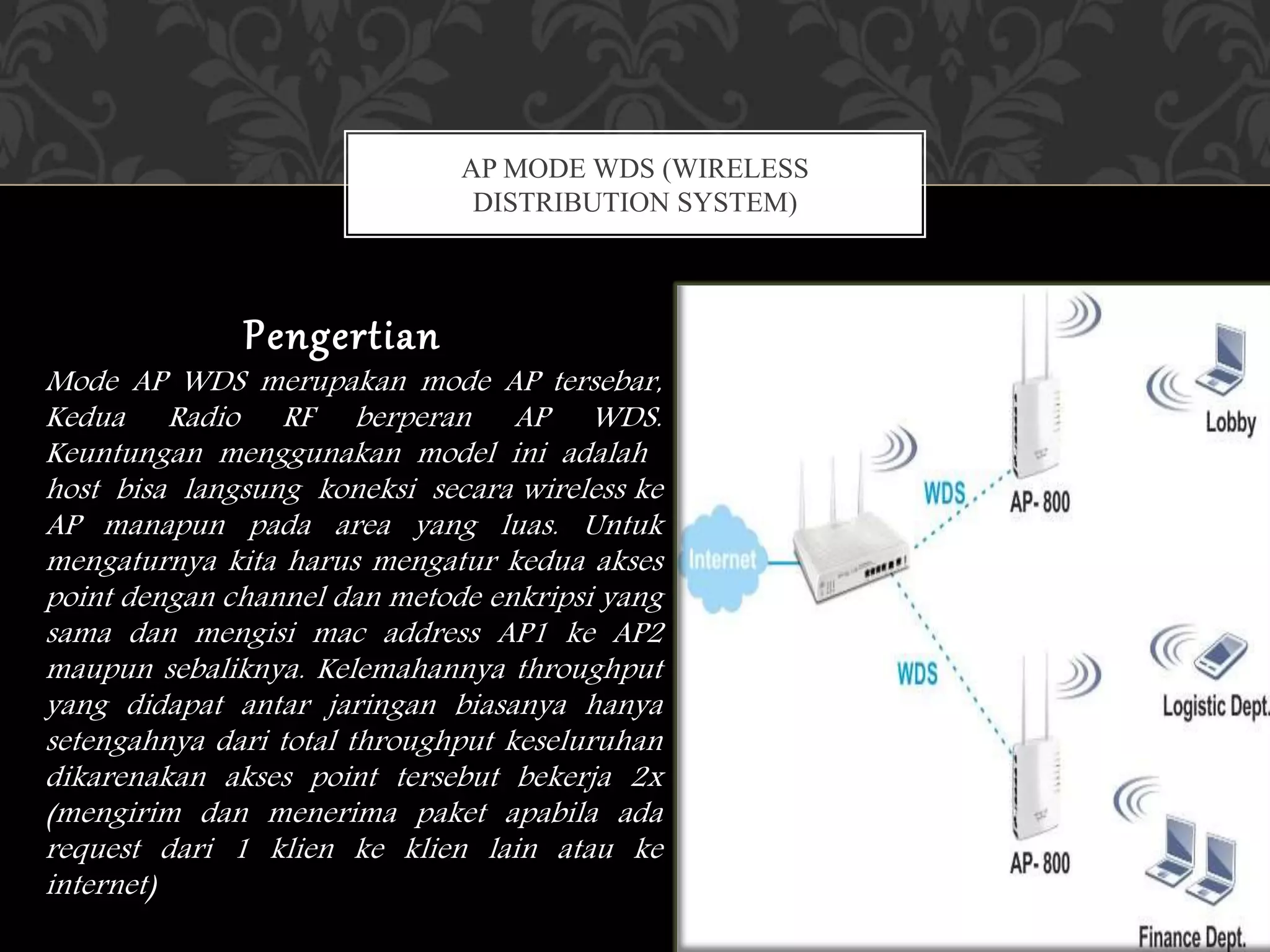 Konfigurasi Access Point menjadi Repeater dan WDS | PPTX