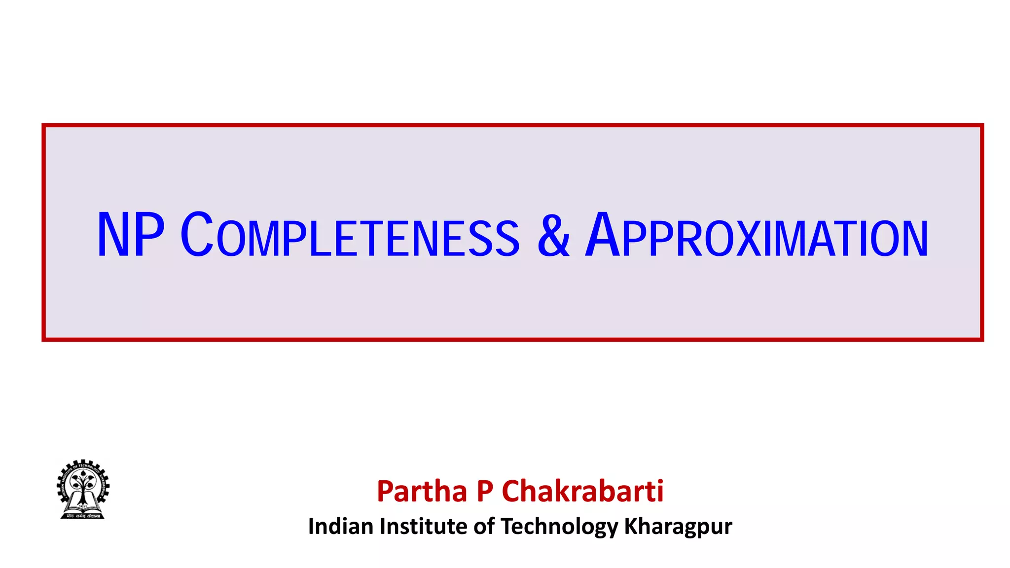 FADML 09 PPC NP Completeness (1).pdf