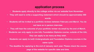 UAL: Foundation Diploma in Art and Design | PPTX