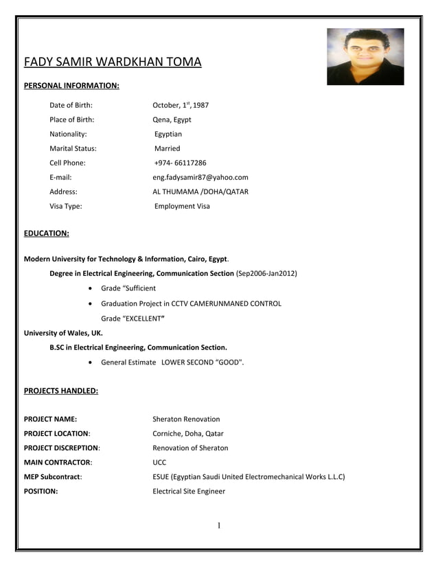 Fady samir cv | PDF