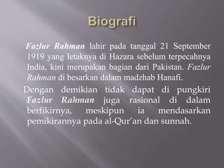 Fadzlur rahman yusuf | PPTX