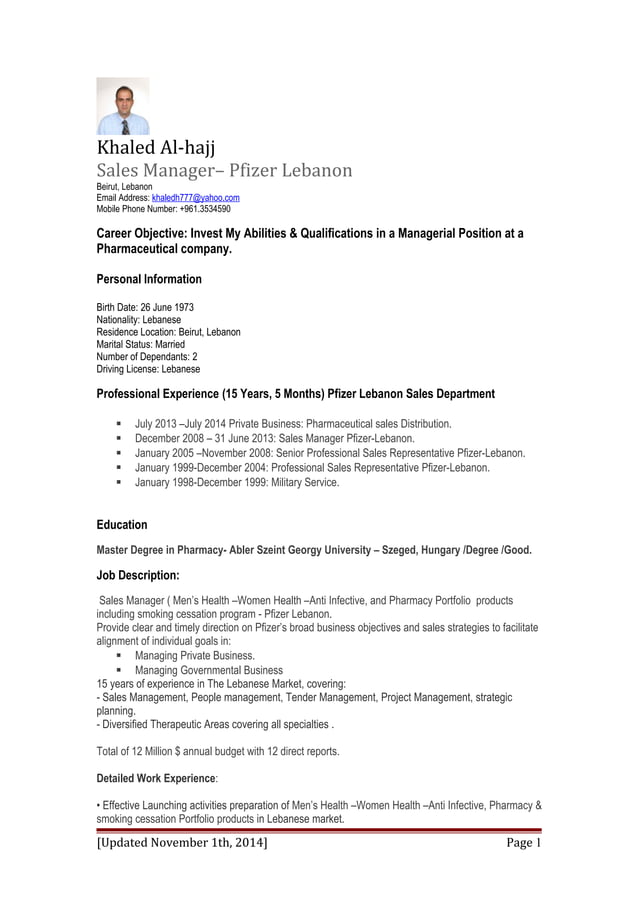 khaled elhage cv document updated November 2014 | DOC