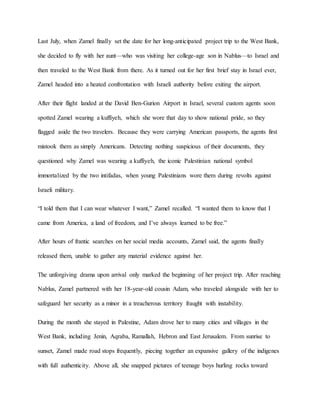 Chen-Profile Story Final Draft | DOCX | Judaism | Religion & Spirituality