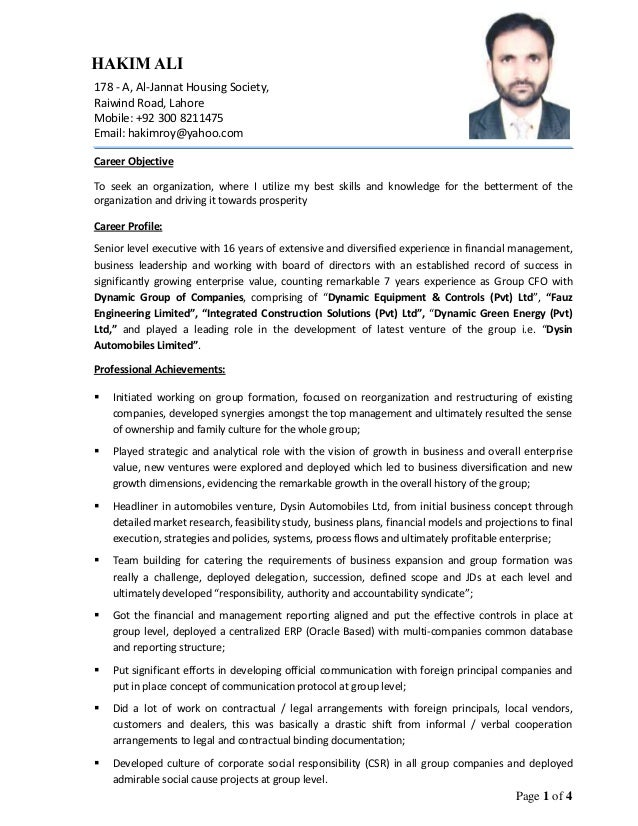 CV Hakim Ali CFO Dynamic Group CV Hakim Ali CFO Dynamic Group