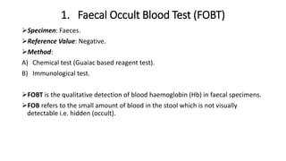 FAECAL CLINICAL CHEMISTRY TESTS.pptx