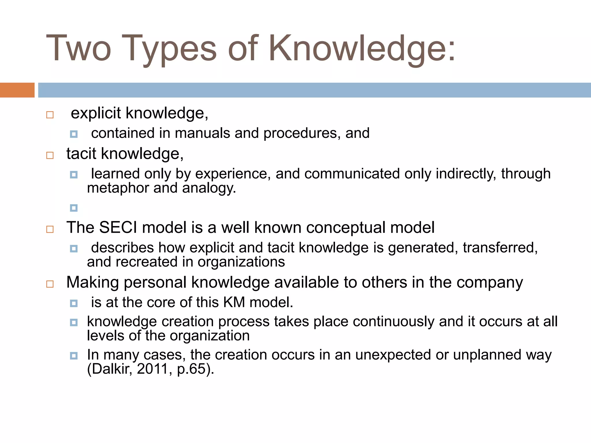 Knowledge Management Models | PPTX