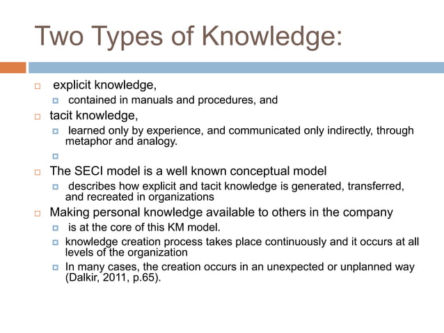 Knowledge Management Models | PPTX