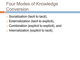 Knowledge Management Models | PPTX