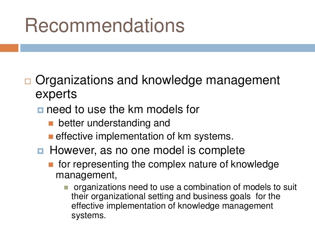 Knowledge Management Models
