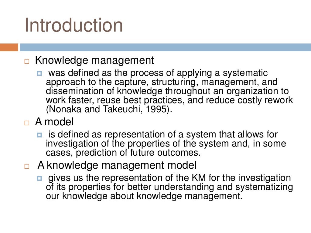 Knowledge Management Models
