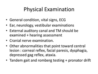 Approach to Dizziness and Vertigo in Emergency Department | PPTX