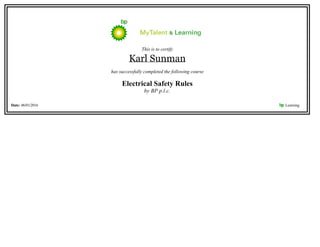 BP Electrical Safety Rules | PDF