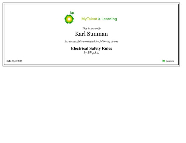 BP Electrical Safety Rules | PPT