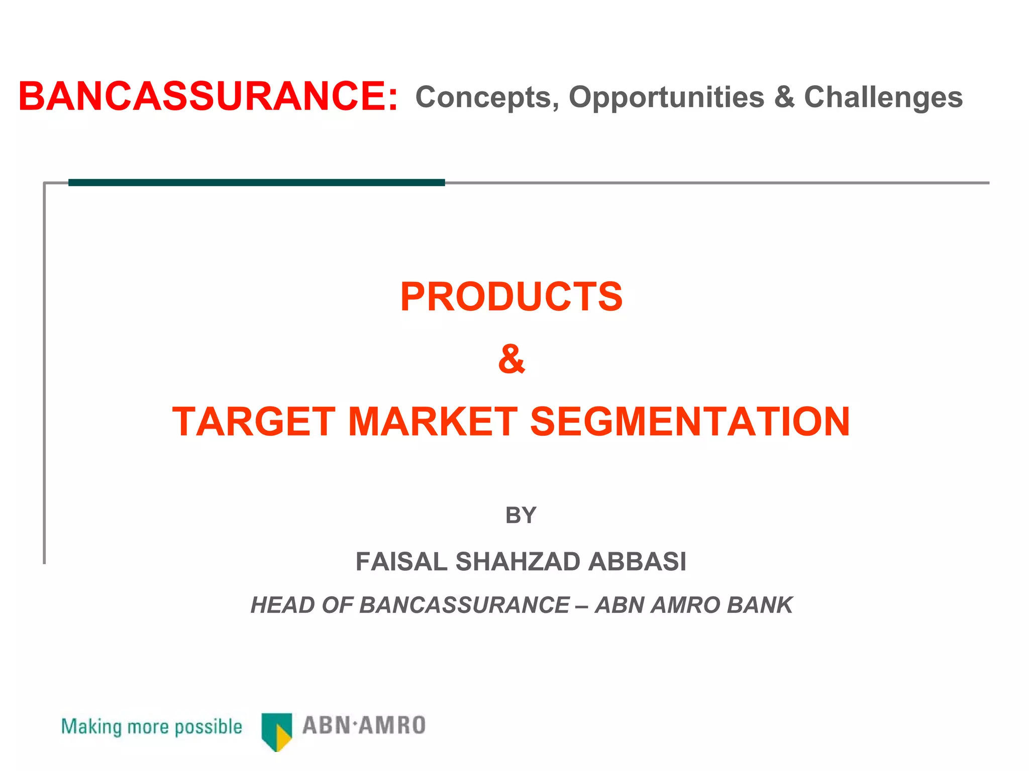 faisal-presentation on Bancassurance | PDF | Business Banking & Finance | Business