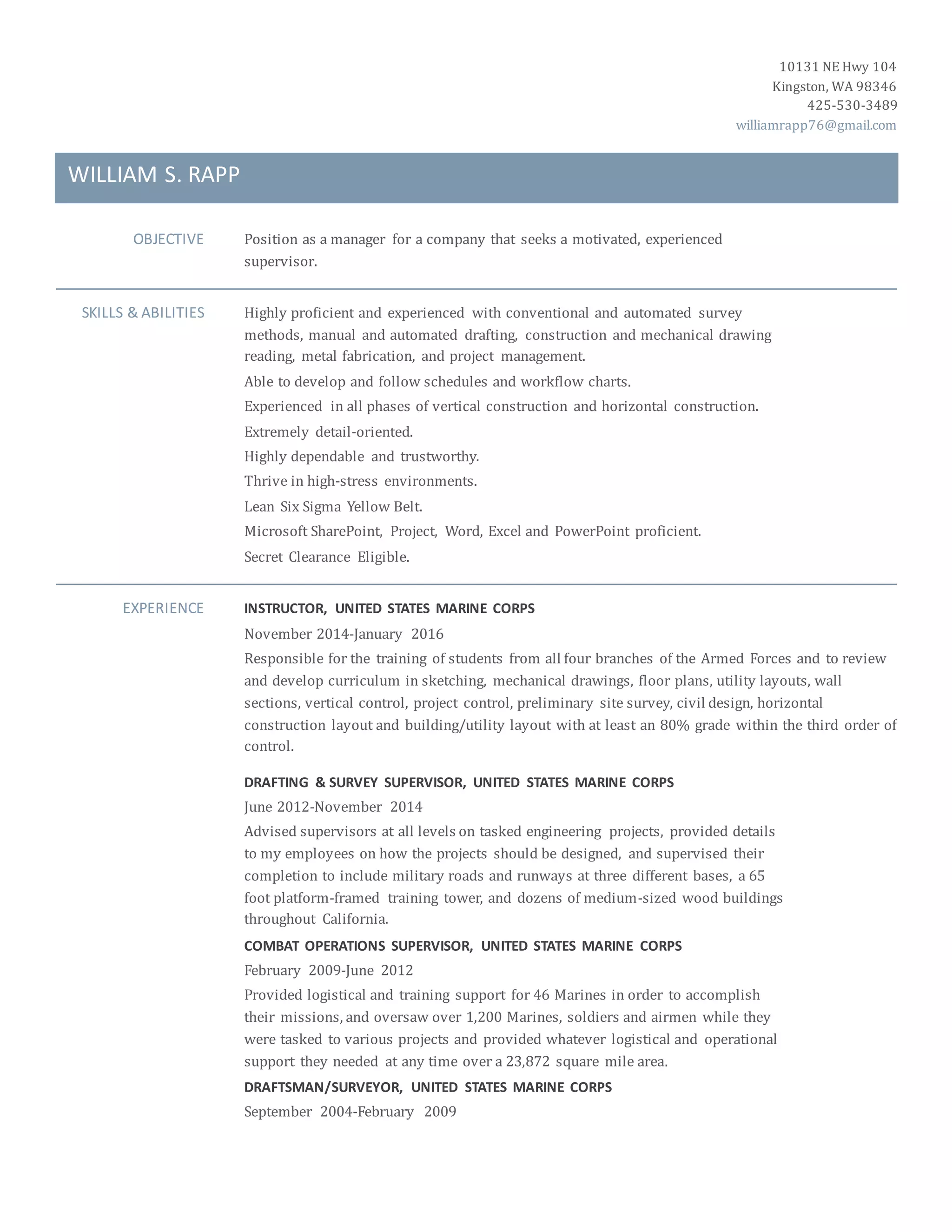 RAPP SUPERVISOR RESUME | DOCX