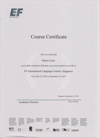 English Certificate | PDF