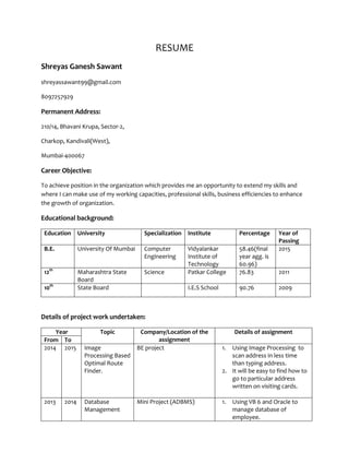 ShreyasResume11 | PDF