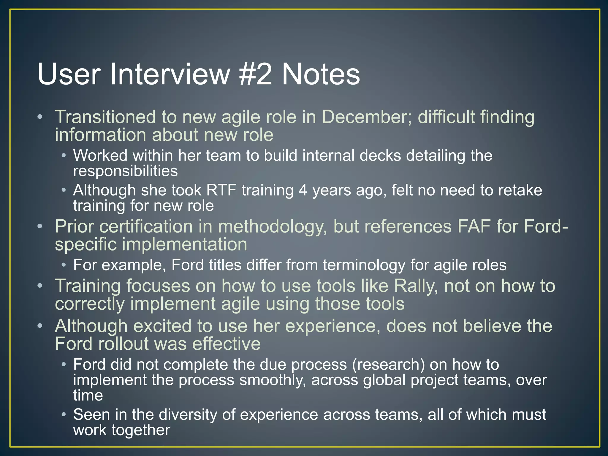 Ford Agile Framework | PPTX