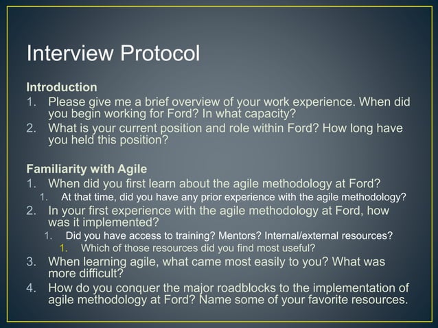 Ford Agile Framework | PPT