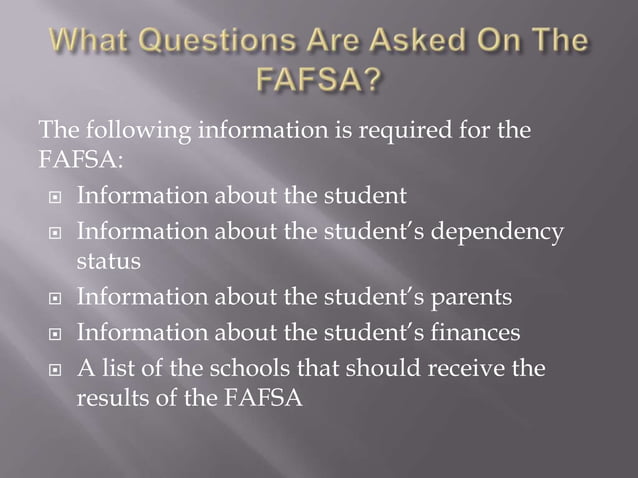 Everything You Need to Know About FAFSA | PPT