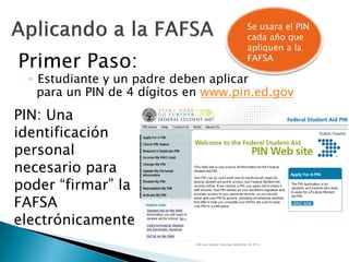 FAFSA Presentation-Spanish | PDF