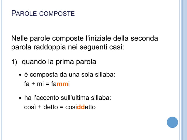 L'ortografia - le consonanti doppie | PPT
