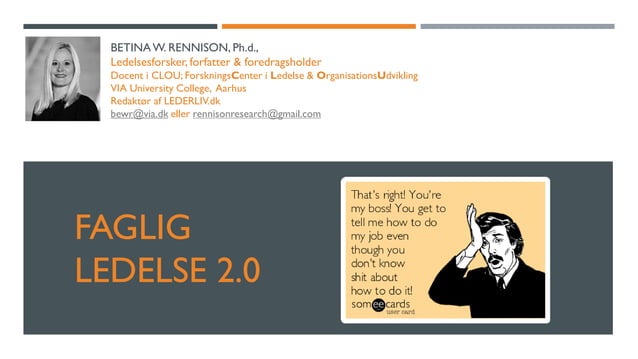 Faglig ledelse | PDF