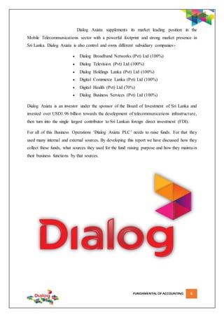 Fa group assignment (2017) dialog axiata plc | PDF
