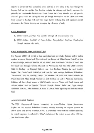 CPEC: OBOR (One Belt One Road) | DOCX