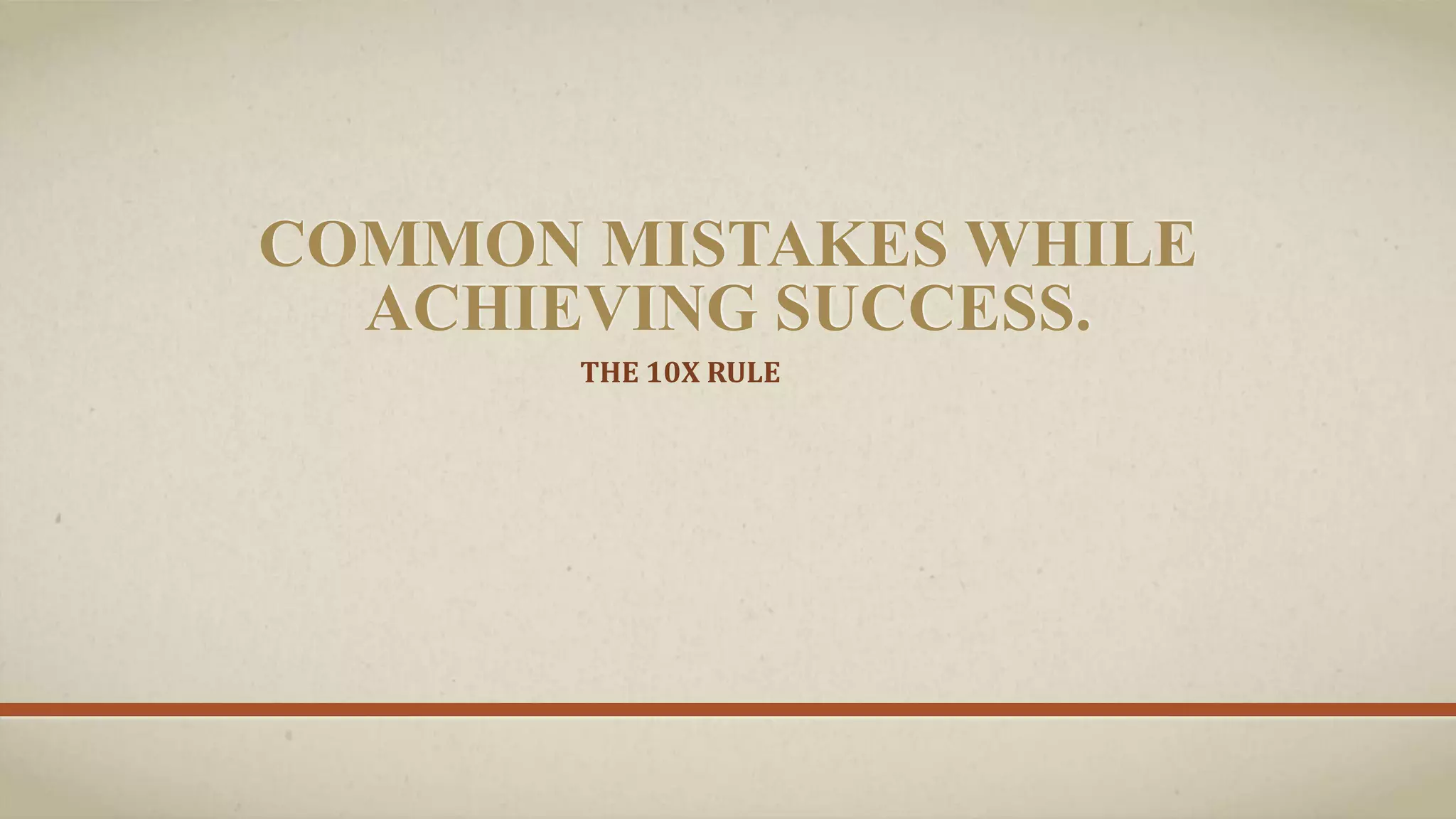 The 10x rule Summary By Fahad Arshad | PPTX