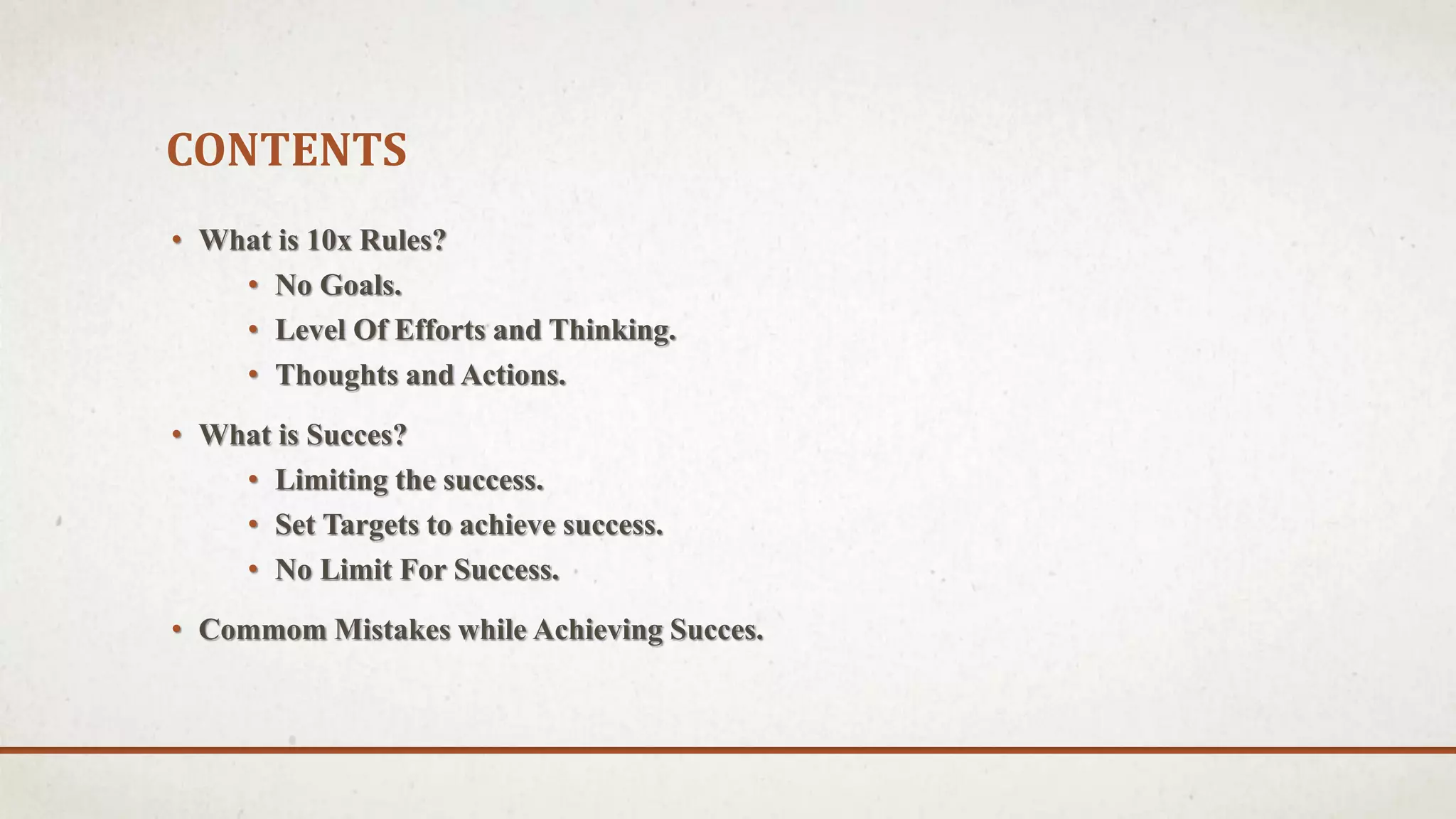 The 10x rule Summary By Fahad Arshad | PPTX