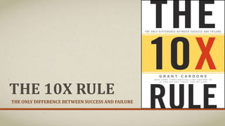 The 10x rule Summary By Fahad Arshad | PPTX