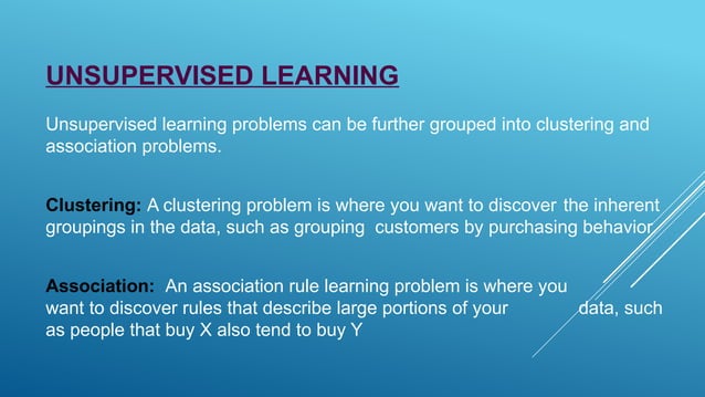 supervised and unsupervised machine learning, types of machine learning ...