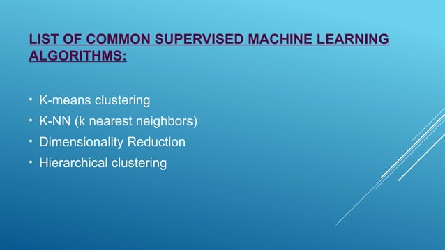 supervised and unsupervised machine learning, types of machine learning ...